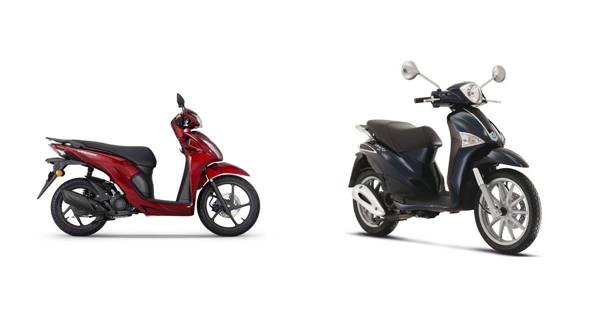 Motorrad Vergleich Honda NSC Vision 110 2022 vs. Piaggio Liberty 125ie 3V 2014