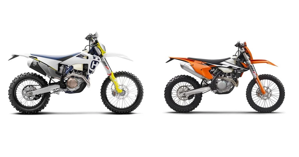 Comparaison des motos Husqvarna FE 450 2020 VS. KTM 450 EXC-F 2017