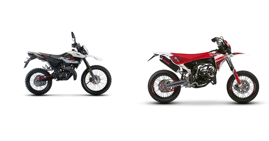 Motorrad Vergleich Malaguti XTM 50 2020 vs. Fantic XM 50 Performance 2023