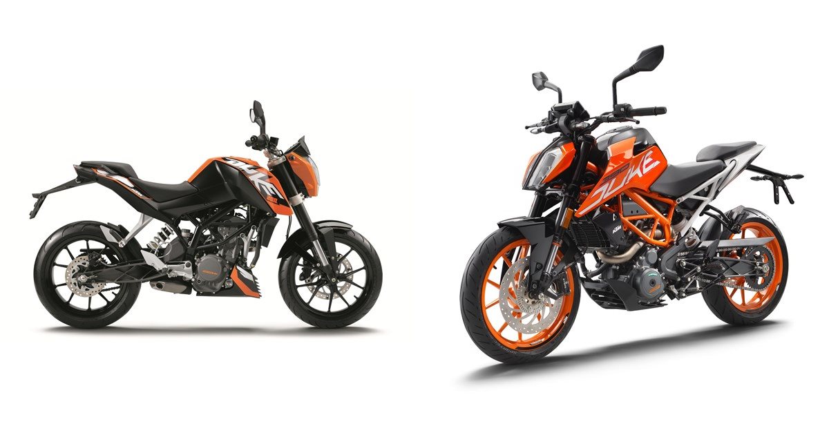 Motorrad Vergleich KTM 200 Duke 2016 vs. KTM 390 Duke 2017