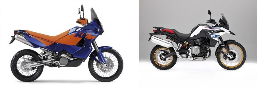 Motorrad Vergleich KTM 950 Adventure S 2005 vs. BMW F 850 GS 2018