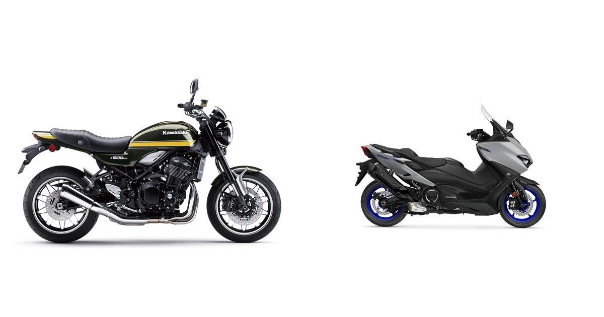 Comparaison des motos Kawasaki Z900 RS 2020 VS. Yamaha TMAX 560 2020