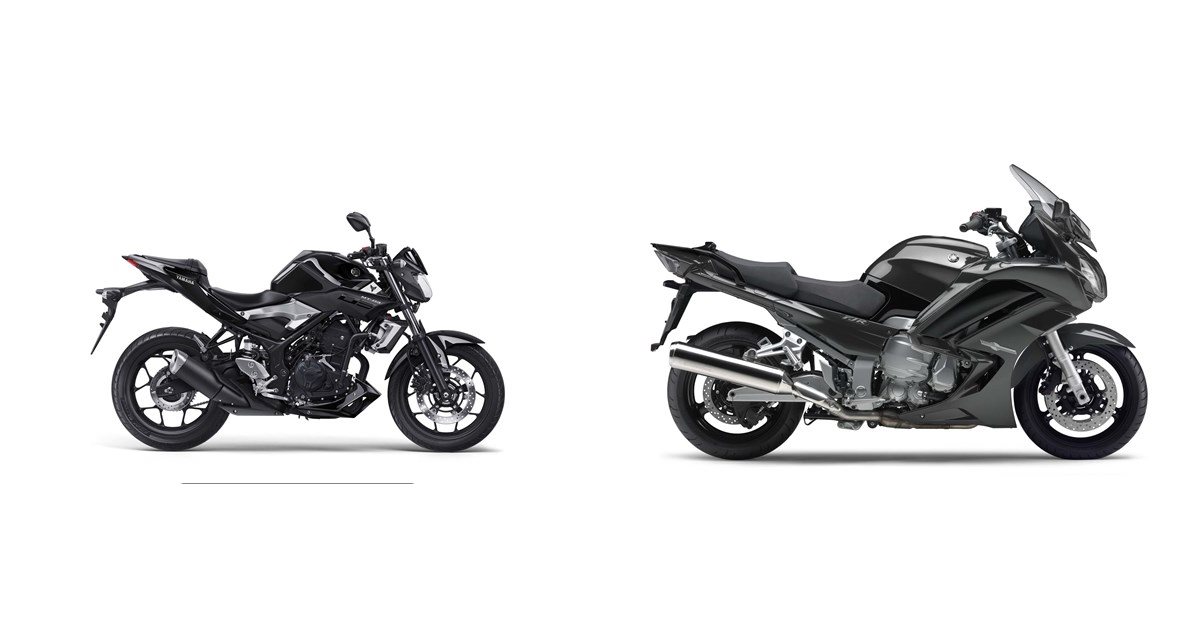 Motorrad Vergleich Yamaha MT-03 2017 vs. Yamaha FJR1300A 2019
