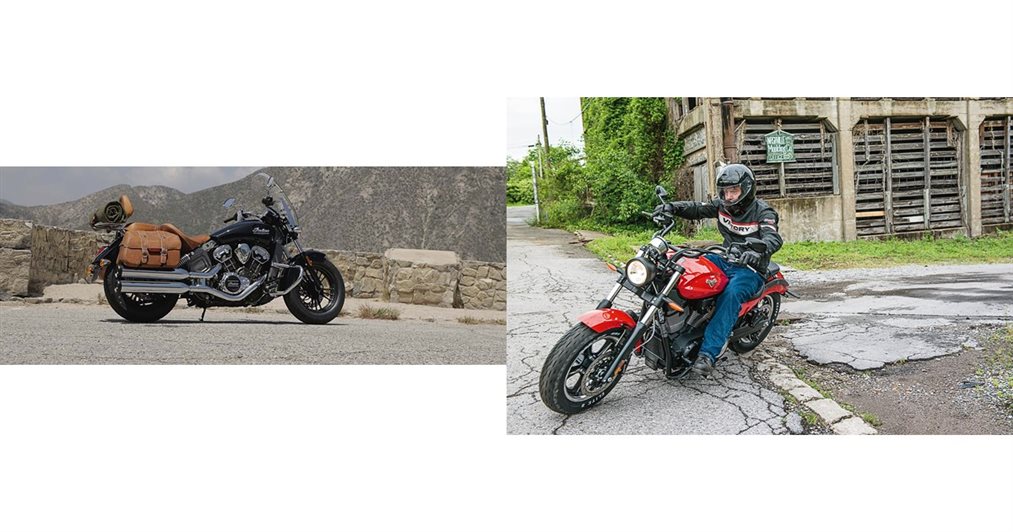 Motorrad Vergleich Indian Scout 2016 vs. Victory Judge 2018