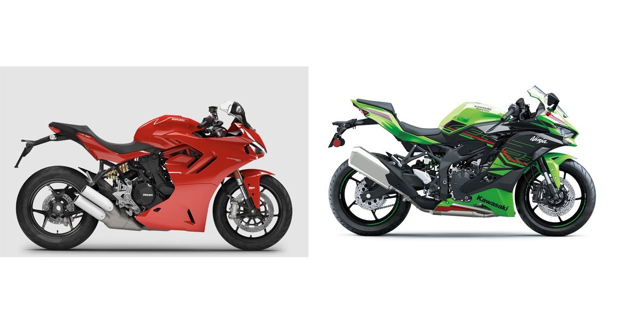 Motorrad Vergleich Ducati SuperSport 950 2024 vs. Kawasaki Ninja ZX-4RR 2024