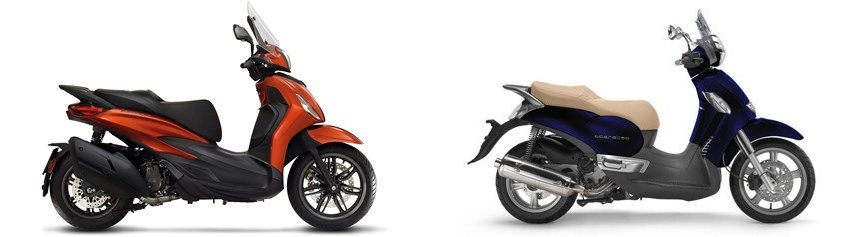 Motorrad Vergleich Piaggio Beverly 400 S 2021 Vs Aprilia Scarabeo 500 2010