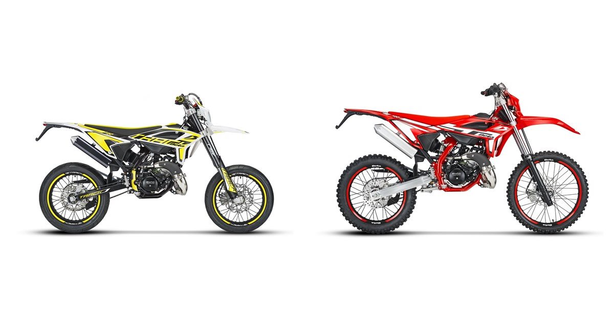 Motorrad Vergleich Beta RR 50 Motard Track 2023 vs. Beta RR 2T 50 Sport ...