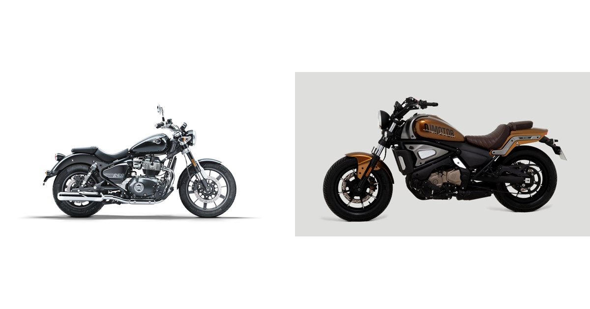 Royal Enfield Super Meteor 650 2023 vs QJ Motor SRV 550 ST 2023