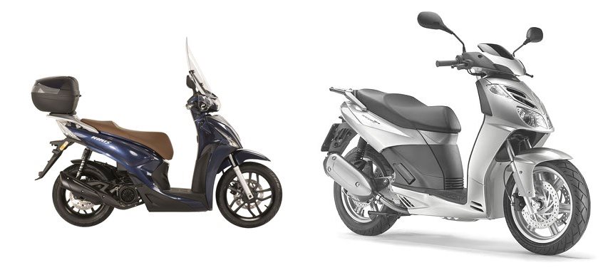 Motorrad Vergleich Kymco New People S 125i ABS 2022 vs. Aprilia ...