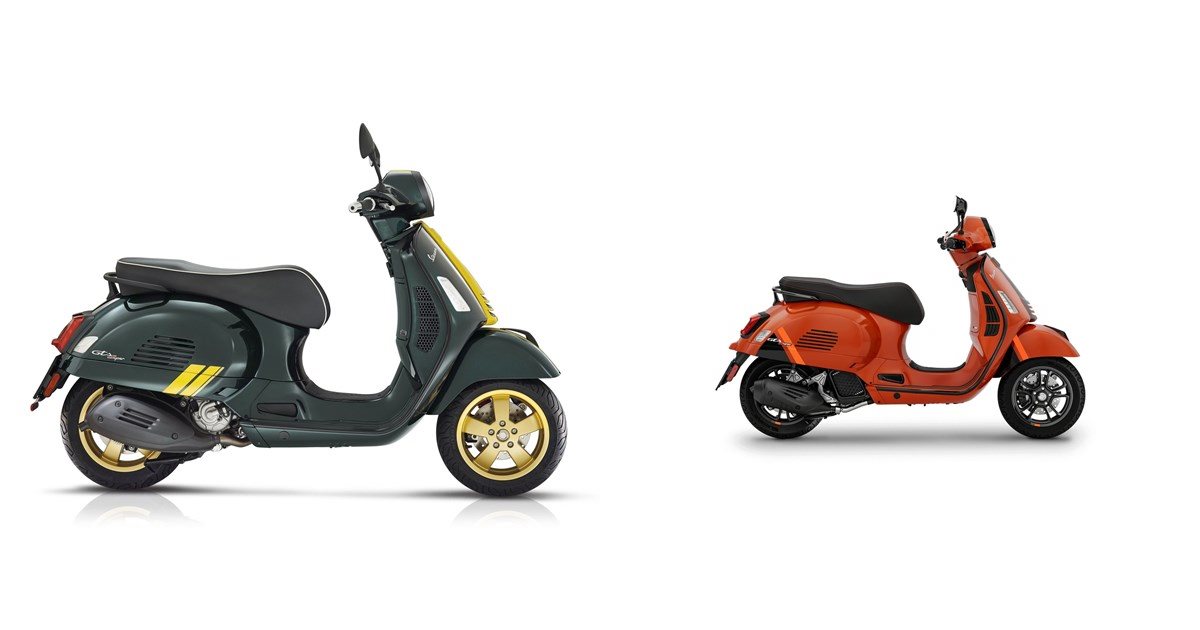 Motorrad Vergleich Vespa GTS 125 Super Racing Sixties 2022 vs. Vespa GTS 125 Super Sport 2024