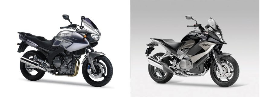 Motorrad Vergleich Yamaha TDM 900 2005 vs. Honda VFR800X Crossrunner 2011