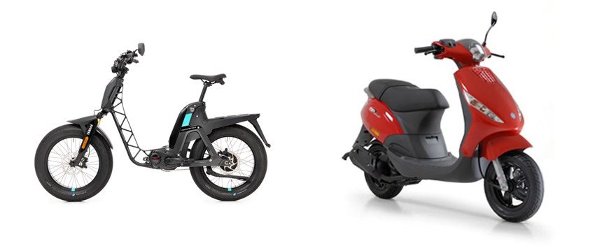 Motorrad Vergleich Yamaha Booster 2023 vs. Piaggio Zip 50 2T 2010