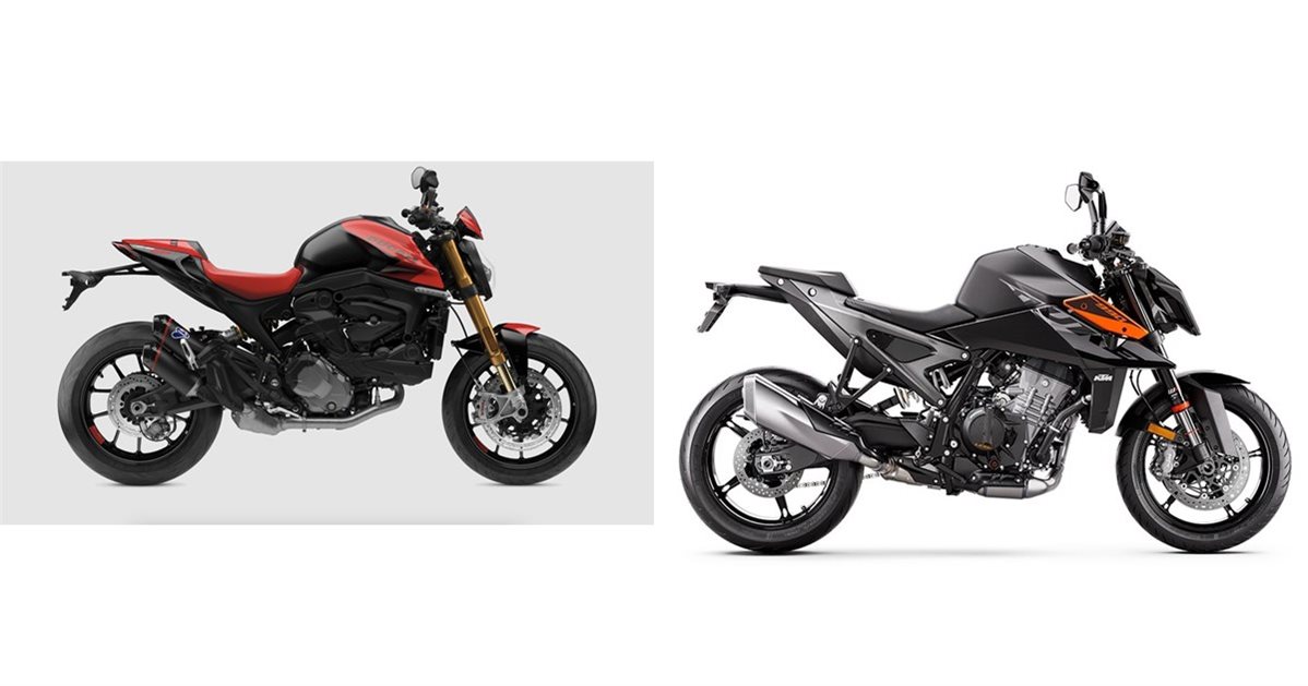 Ducati Monster SP 2024 vs KTM 990 Duke 2024