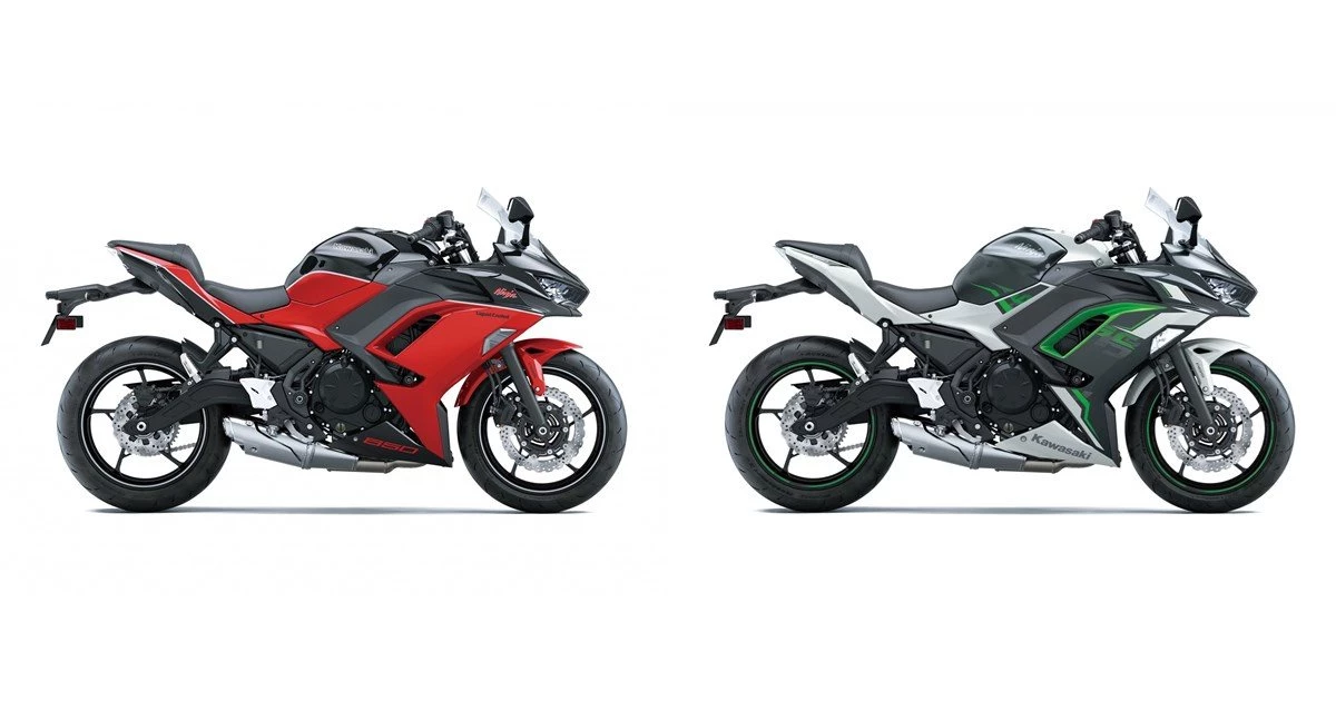 Motorrad Vergleich Kawasaki Ninja 650 40th Anniversary 2024 vs ...