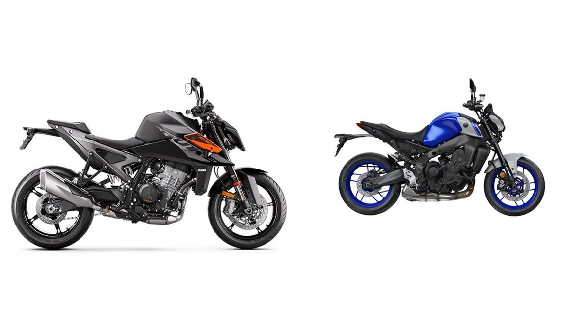 Motorrad Vergleich KTM 990 Duke 2024 vs. Yamaha MT-09 2021