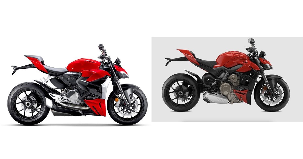 Motorrad Vergleich Ducati Streetfighter V2 2023 vs. Ducati Streetfighter V4 2024