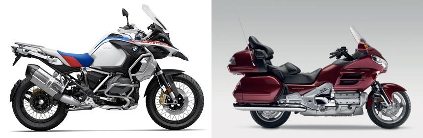 BMW R 1250 GS Adventure 2022 vs Honda GL 1800 Goldwing 2009