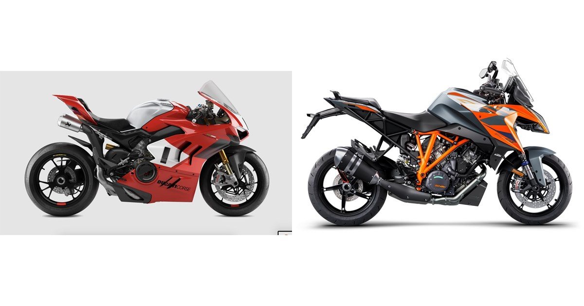 Ducati Panigale V4 R 2024 vs KTM 1290 Super Duke GT 2024