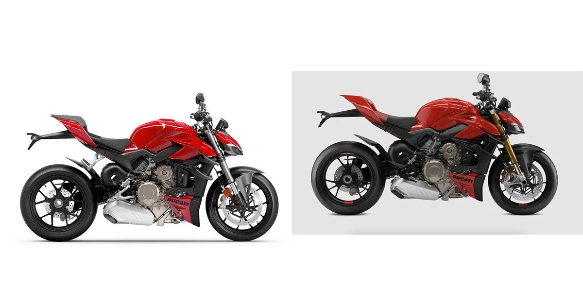 Motorrad Vergleich Ducati Streetfighter V4 2023 vs. Ducati Streetfighter V4 S 2024