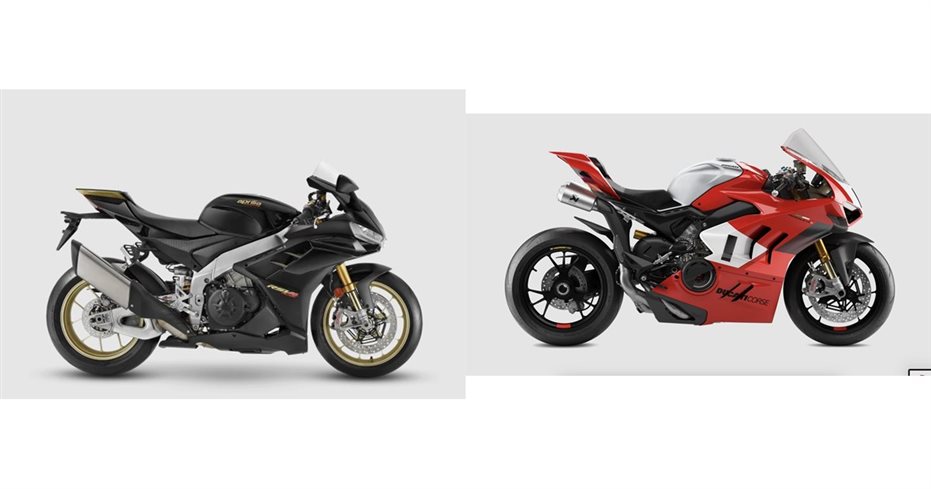 Aprilia RSV4 1100 Factory 2023 vs Ducati Panigale V4 R 2024