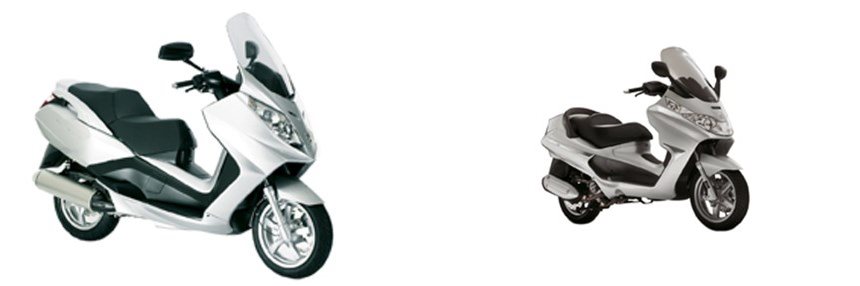Motorrad Vergleich Peugeot Satelis 125 2007 vs. Piaggio X8 125 2007