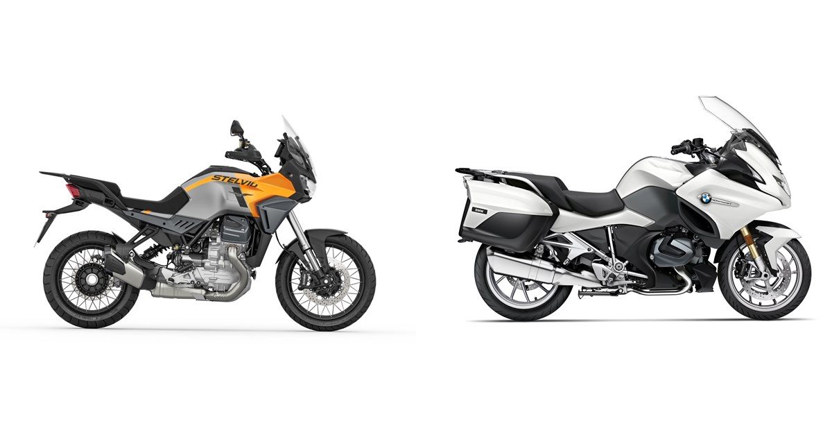 Motorrad Vergleich Moto Guzzi Stelvio 2024 vs. BMW R 1250 RT 2021