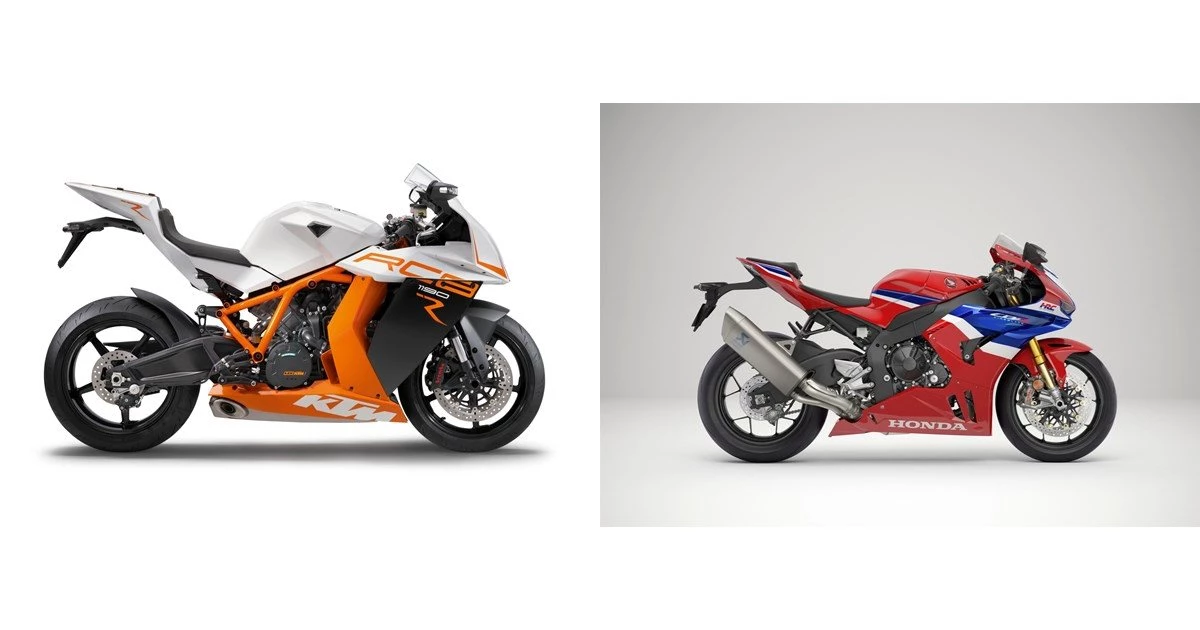 Motorrad Vergleich KTM 1190 RC8 R 2015 vs. Honda CBR1000RR-R Fireblade ...