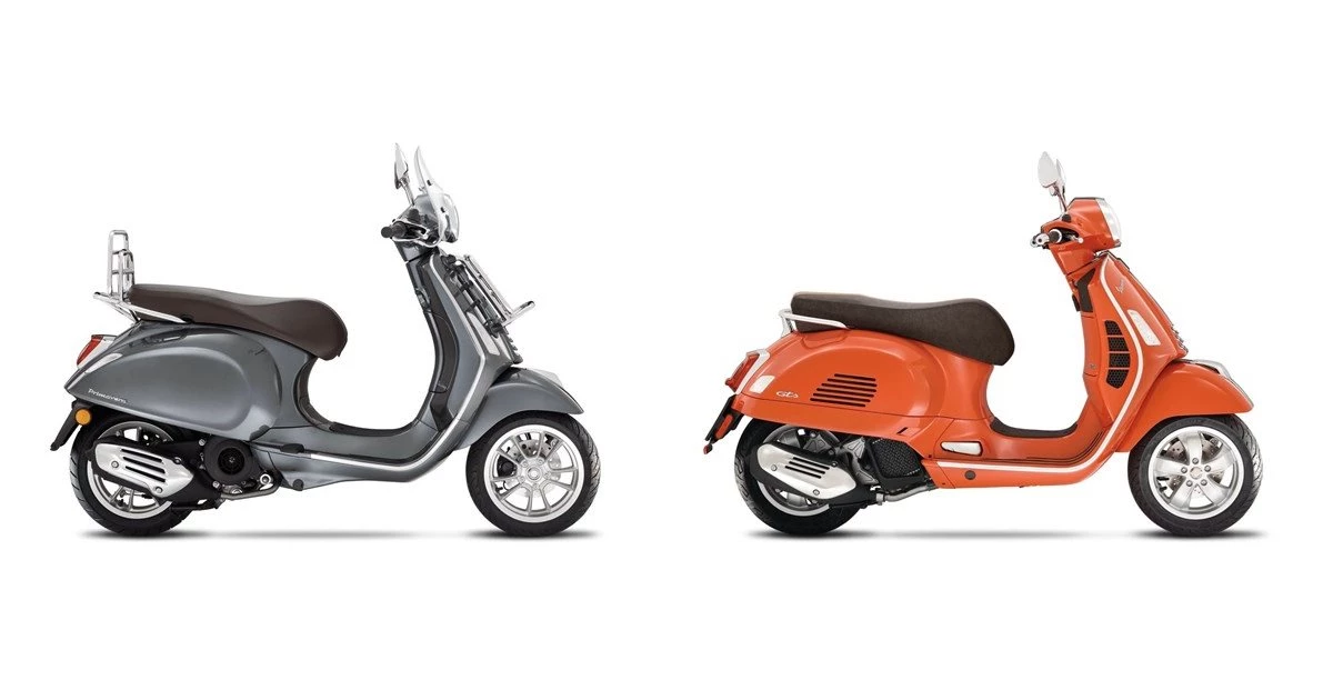 Motorrad Vergleich Vespa Primavera 125 Touring 2023 vs. Vespa GTS 125 iGET 2021