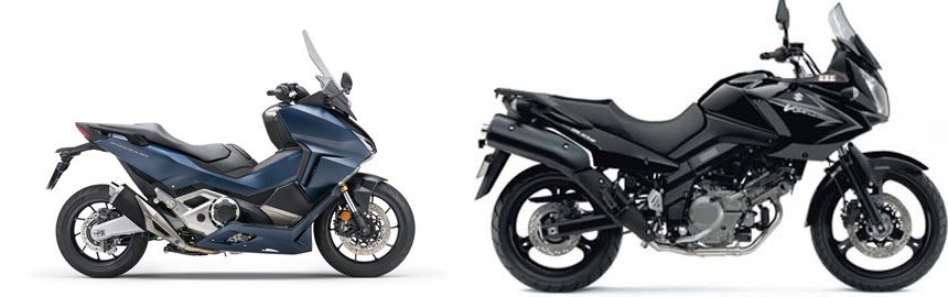 Motorrad Vergleich Honda Forza 750 2024 vs. Suzuki V-Strom 650 2009
