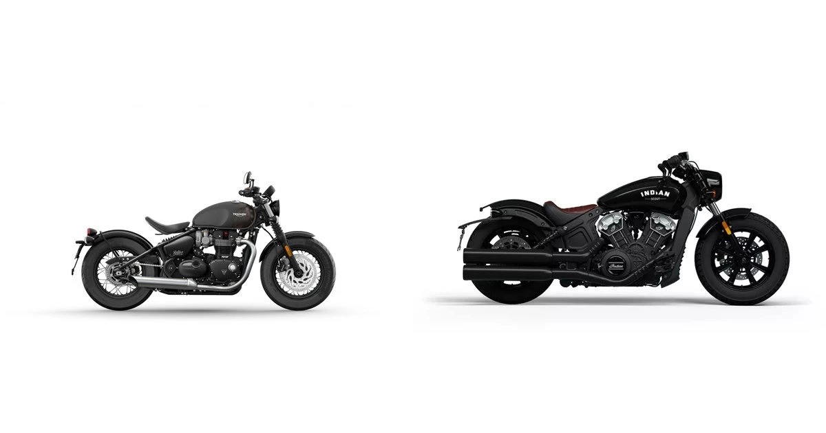 Triumph Bonneville Bobber 2021 vs Indian Scout Bobber 2024