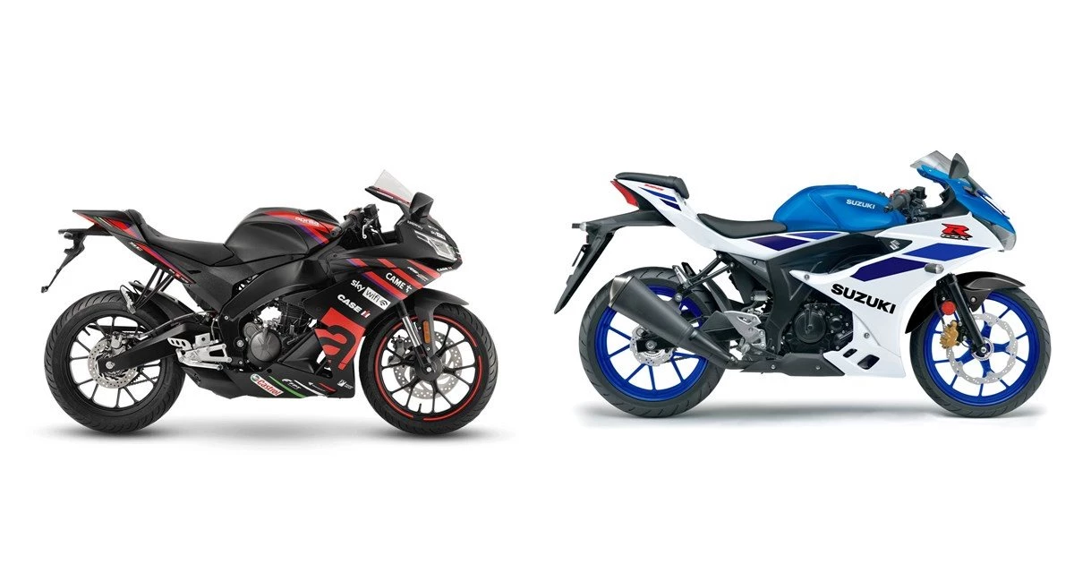 Motorrad Vergleich Aprilia RS 125 Replica 2023 vs. Suzuki GSX-R125 2024