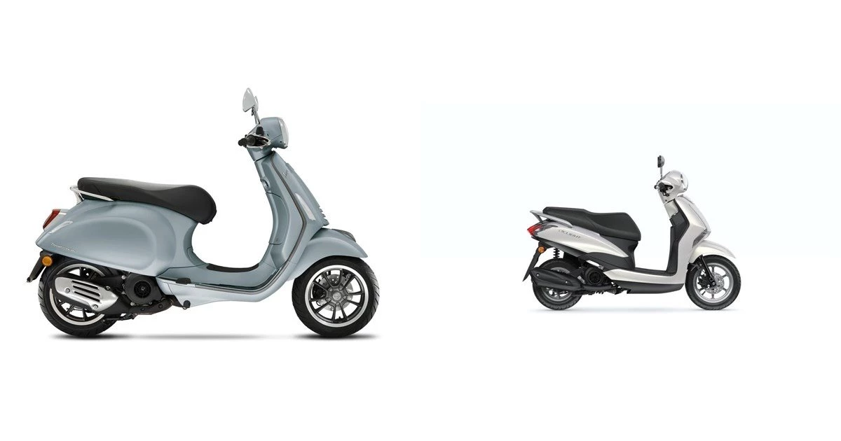 Motorrad Vergleich Vespa Primavera 125 S 2024 vs. Yamaha D'elight 2023