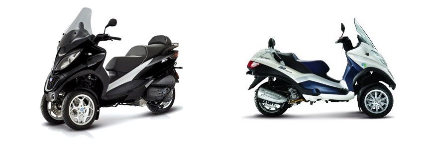 Motorrad Vergleich Piaggio MP3 400 2021 vs. Piaggio MP3 Hybrid 300 LT 2011