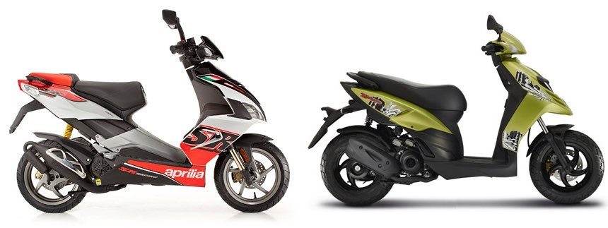 Motorrad Vergleich Aprilia Sr 50 Factory I E 2012 Vs Piaggio Tph 50 2019