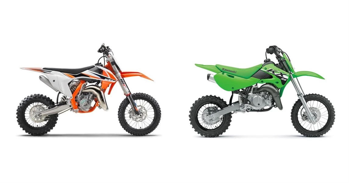Confronto tra moto KTM 65 SX 2022 VS. Kawasaki KX 65 2024