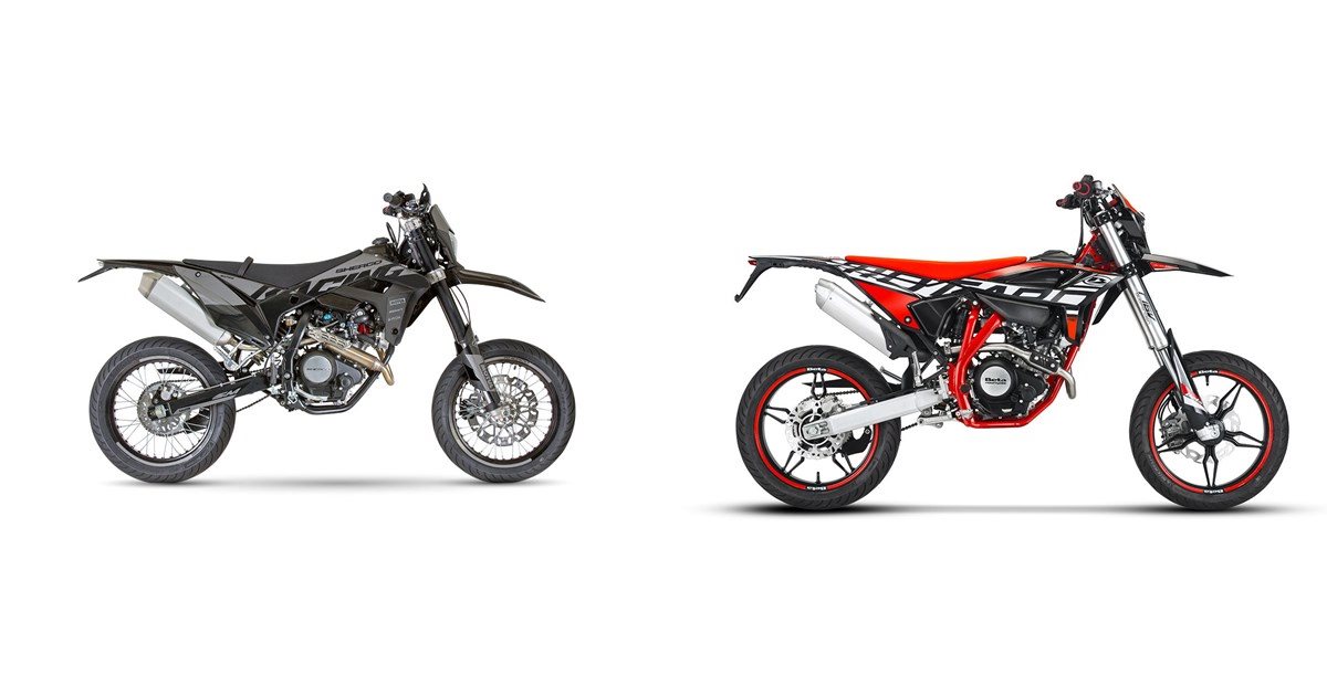 Motorrad Vergleich Sherco 125 4-Takt SM Black Moon RS 2024 vs. Beta RR ...
