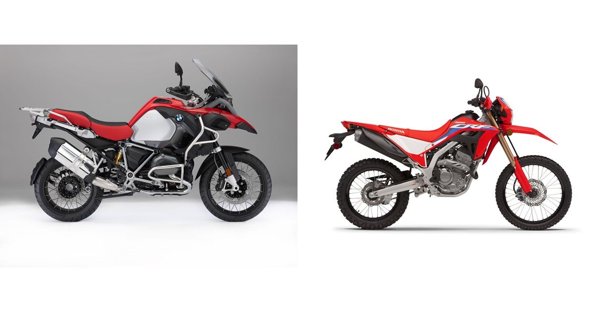 BMW R 1200 GS Adventure 2018 vs Honda CRF300L 2023