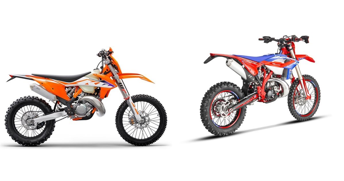 Motorrad Vergleich KTM 150 EXC TPI 2023 vs. Beta RR Racing 2T 200 2023