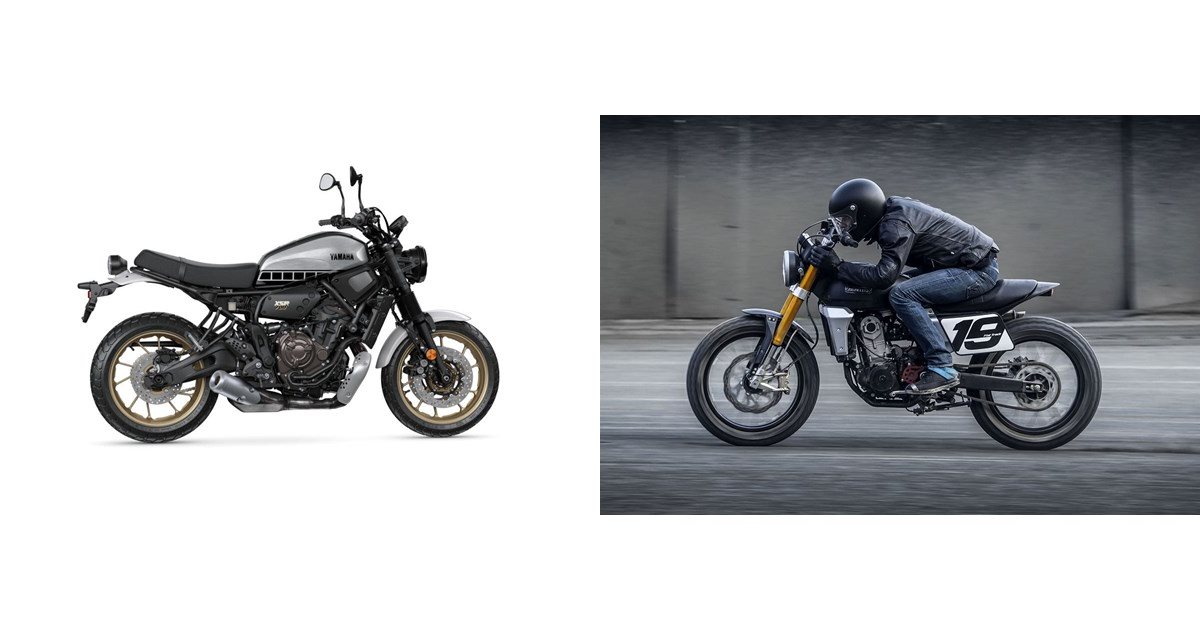 Motorrad Vergleich Yamaha XSR700 Legacy 2023 vs. Fantic Caballero Flat ...