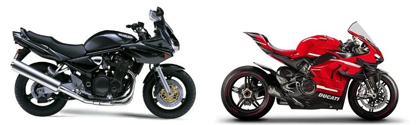 Suzuki Bandit 1200S 2005 vs Ducati Panigale V4 Superleggera 2023