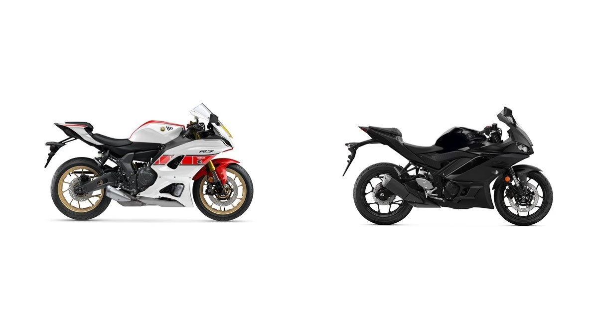 Yamaha R7 World GP 60th Anniversary 2021 vs Yamaha R3 2021