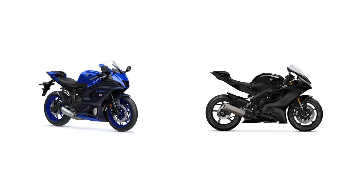 Motorrad Vergleich Yamaha R7 2021 vs. Yamaha R6 RACE 2024