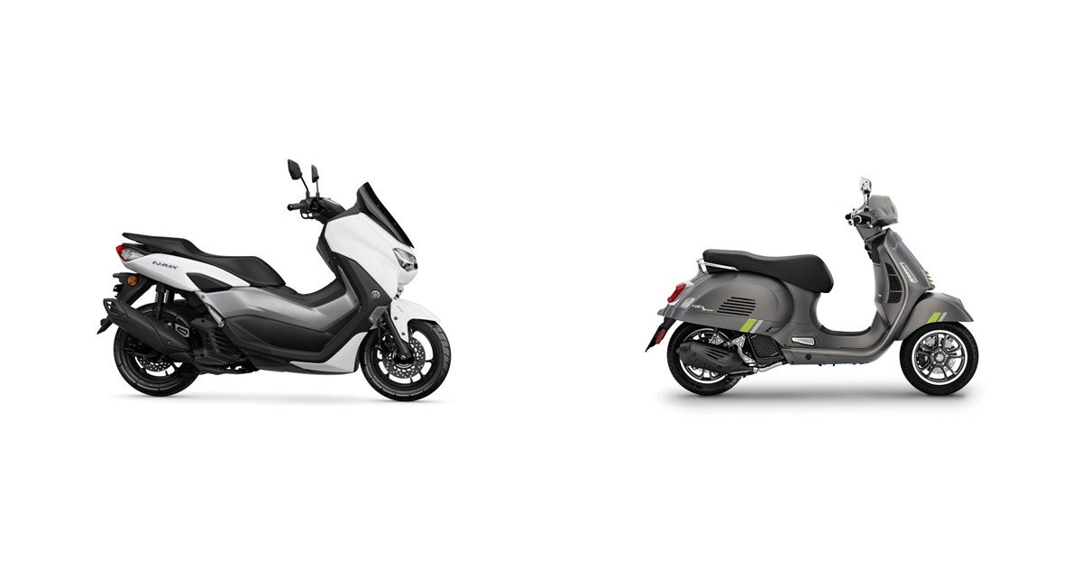 Motorrad Vergleich Yamaha NMAX 125 2023 vs. Vespa GTS 125 Super Tech 2023
