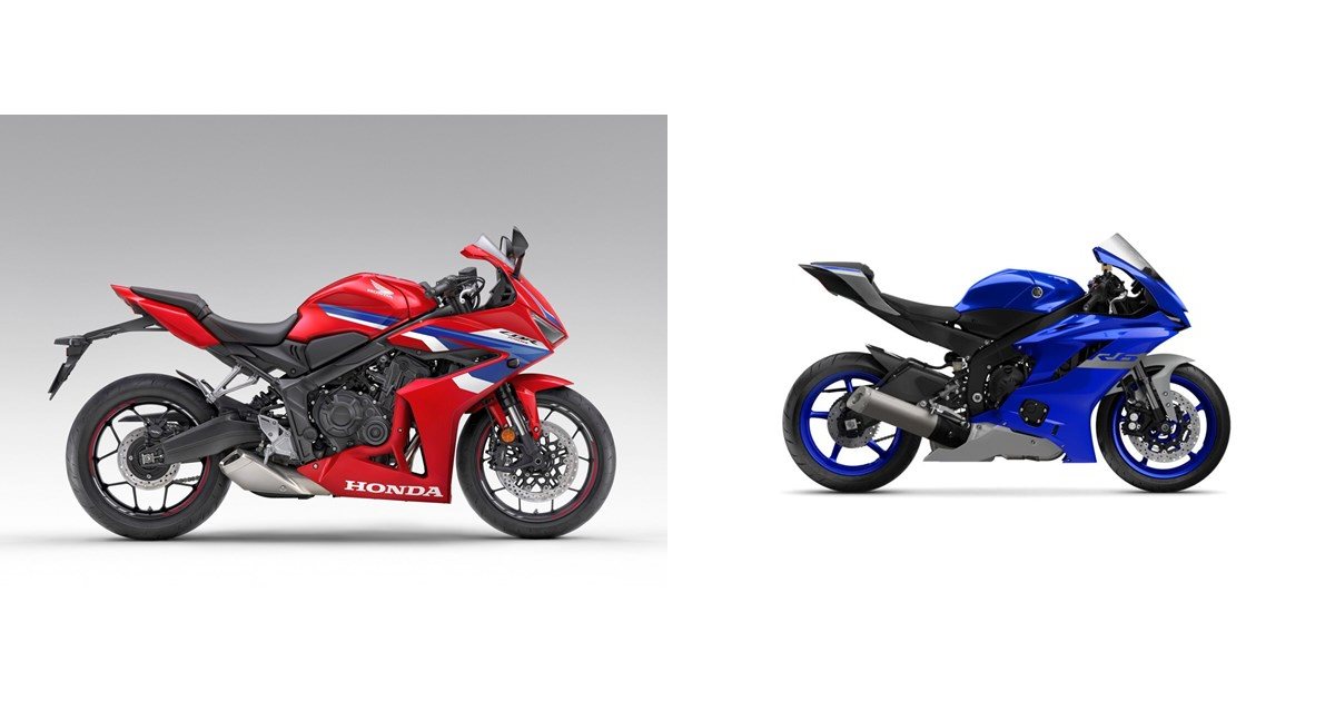 Motorrad Vergleich Honda CBR650R 2024 vs. Yamaha R6 RACE 2021