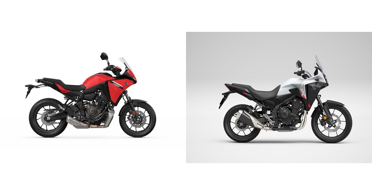 Comparaison des motos Yamaha Tracer 7 2022 VS. Honda NX500 2024