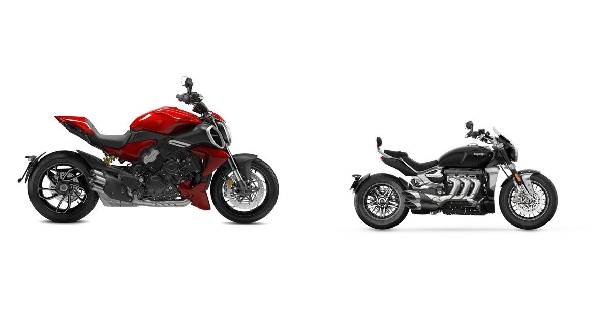 Ducati Diavel V4 2024 vs Triumph Rocket 3 GT 2024