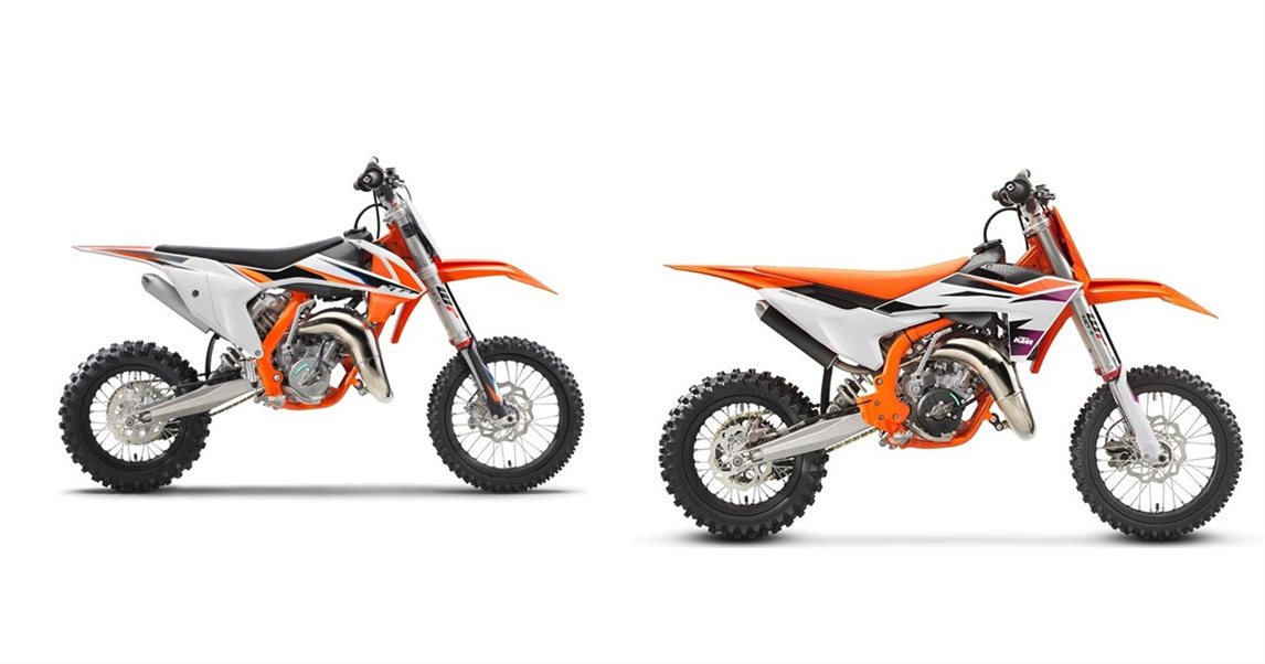 Motorrad Vergleich KTM 65 SX 2021 vs. KTM 65 SX 2024