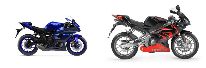 Motorrad Vergleich Yamaha R7 2024 vs. Aprilia RS 50 2009