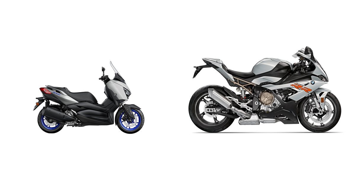 Motorrad Vergleich Yamaha XMAX 300 2021 vs. BMW S 1000 RR 2020