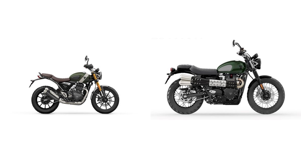 Motorrad Vergleich Triumph Scrambler 400 X 2024 vs. Triumph SCRAMBLER ...